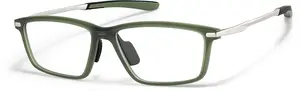 Zenni Rectangle Titanium Full Rim Eyeglasses Green