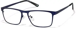 Zenni Rectangle Titanium Full Rim Eyeglasses Navy