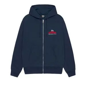 StÜssy Superior Quality Zip Hoodie 'navy - Blue