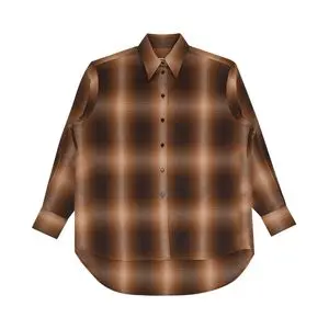 MAISON MARGIELA Plaid Button-up Shirt - Brown