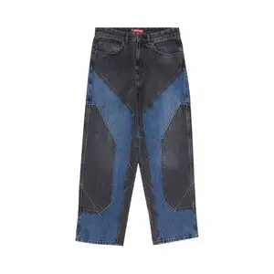 Supreme 2-tone Paneled Straight Leg Jeans