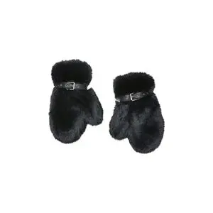 Acne Studios Alion Fur Mittens - Black
