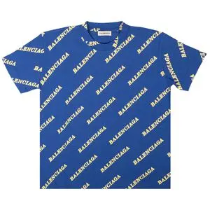 Balenciaga Logo Sporty T-shirt - Blue