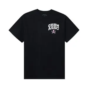 ANTI SOCIAL SOCIAL CLUB X Neighborhood Reverse Pink Logo Tee - Black