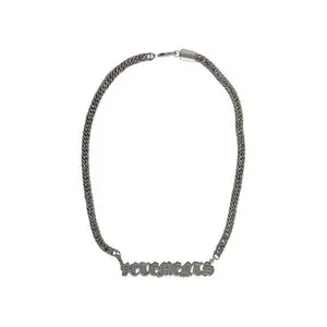 Vetements Gothic Logo Necklace - Silver