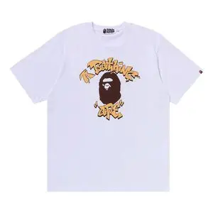 A BATHING APE Graffiti College Tee - White