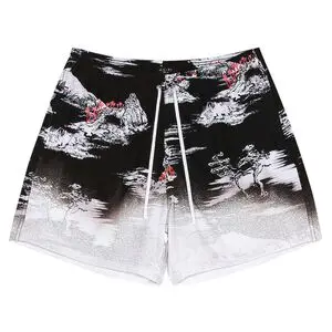 Amiri Aloha Beach Cabana Short - Black