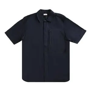 Dries Van Noten Zip Closure & Chest Zip Pocket Shirt - Blue