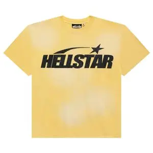 HELLSTAR Classic Glitter Logo T-shirt - Yellow
