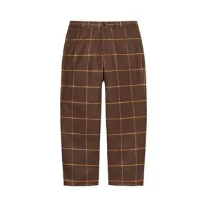 Supreme Windowpane Wool Trousers - Brown