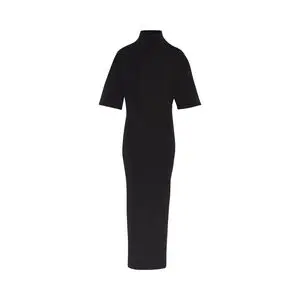 JEAN PAUL GAULTIER Printed High Neck Long Dress - Black