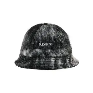 Supreme Mohair Plaid Bell Hat - Black