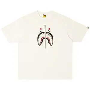 A BATHING APE 3d Shark Relaxed Fit Tee - White