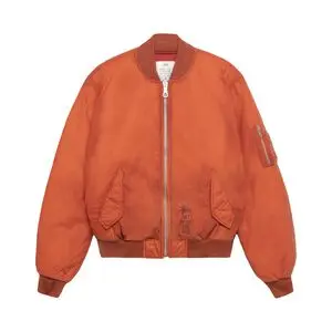 StÜssy Waxed Built Bomber Jacket - Orange