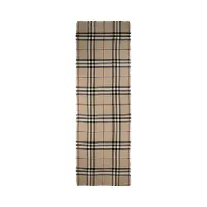 Burberry Large Check Gauze Scarf 'sand/lichen - Tan