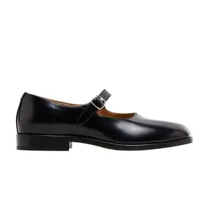 MAISON MARGIELA Tabi Mary Jane In Polished Leather - Black