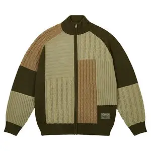 PALACE Patchwork Zip Knit - Green