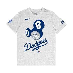 Nike X Takashi Murakami X Mlb World Tour Tokyo Series 2025 Dodgers Short-sleeve Tee - Grey