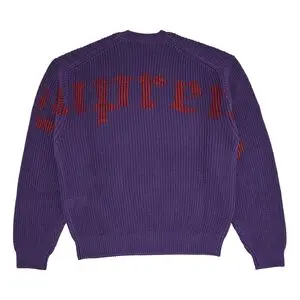 Supreme Old English Printed Sweater - Purple | Editorialist