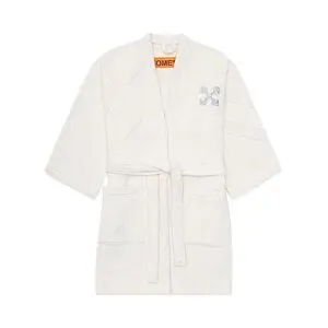 Off-White Arrow Leaves Bathrobe 'coconut - White