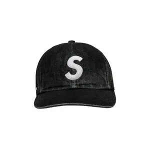 Supreme Cordura Denim S Logo 6-panel Cap - Black