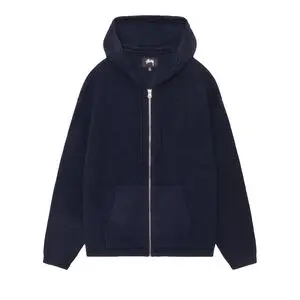 StÜssy Hooded Zip Sweater - Blue