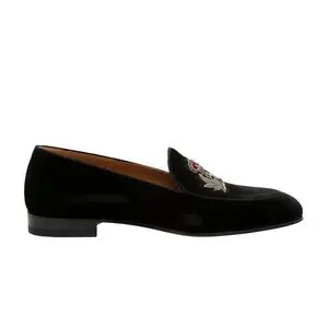 CHRISTIAN LOUBOUTIN Crest On The Nile Velvet Loafers