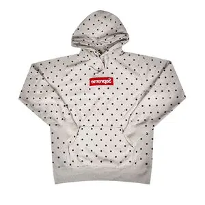 Supreme X Comme Des Garçons Shirt Polka Dot Box Logo Hooded Sweatshirt - Grey