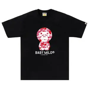 A BATHING APE Abc Camo Baby Milo Tee - Black