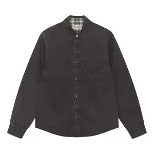 StÜssy Heavy Washed Canvas Shirt - Black
