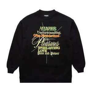 PLEASURES Faith Crewneck Sweatshirt - Black