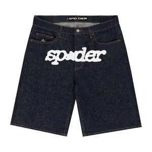 SP5DER V3 Logo Denim Short - Blue