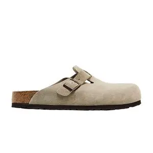 BIRKENSTOCK Boston Suede Leather Clogs - Tan