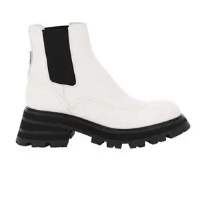 Women's White Chelsea Boots