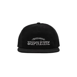 Supreme Corduroy 5-panel Cap - Black
