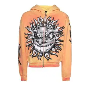 HELLSTAR Sun Zip-up Hoodie - Orange