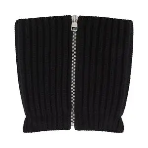 Alexander McQueen Wool And Cashmere Zip Scarf - Black