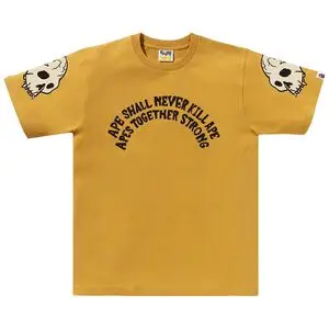 A BATHING APE Souvenir Skull Tee - Yellow