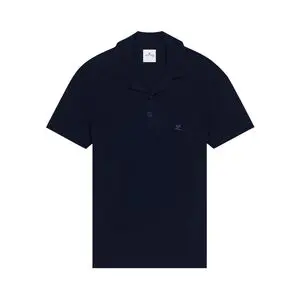 COURREGES Rib Knit Polo - Blue