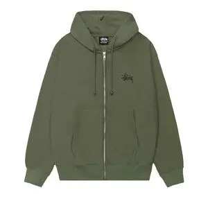 StÜssy Basic Zip Hoodie - Green