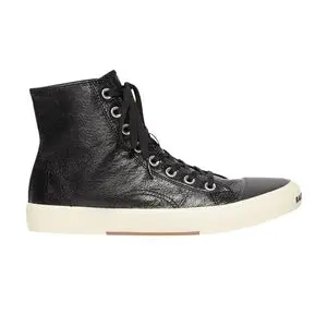 Balenciaga Paris High Arena Lambskin Sneakers - Black