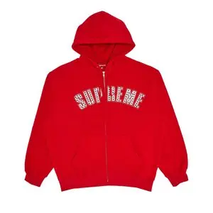 Supreme X B.B. Simon Zip Up Hooded Sweatshirt - Red | Editorialist