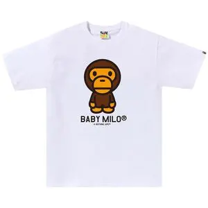 A BATHING APE Baby Milo Tee - White