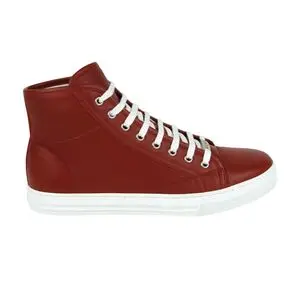 Gucci Leather High-top Sneakers - Red