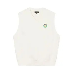 StÜssy Sleeveless Fleece Vest - Cream