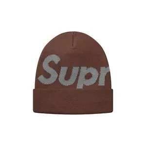 Supreme Big Logo Beanie - Brown