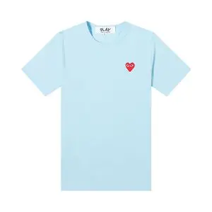 Play Comme Des Garcon Short-sleeve T-shirt With Red Heart - Blue