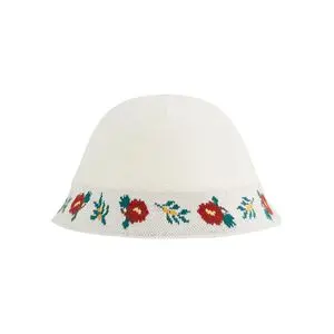 Aimé Leon Dore Floral Knit Bucket Hat - White