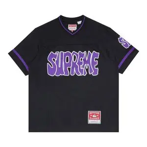 Supreme X Mitchell & Ness Football Jersey - Black