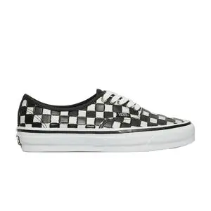 VANS Authentic 44 Vibram Leather Checkerboard Sneakers - Black